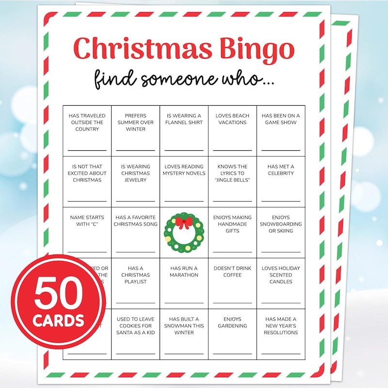 Christmas Bingo - Etsy