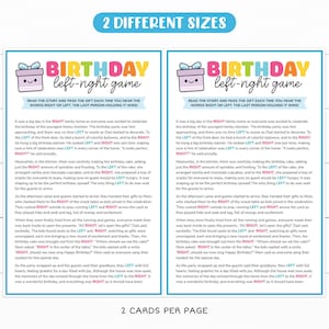 Left Right Birthday Game, Right Left Birthday Game, Birthday Left Right ...