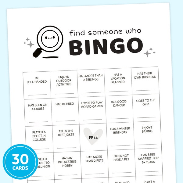Get to Know You Bingo - Etsy