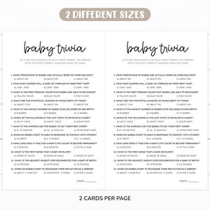 Baby Shower Trivia Game, Baby Trivia Game, Minimalist Baby Trivia Quiz ...