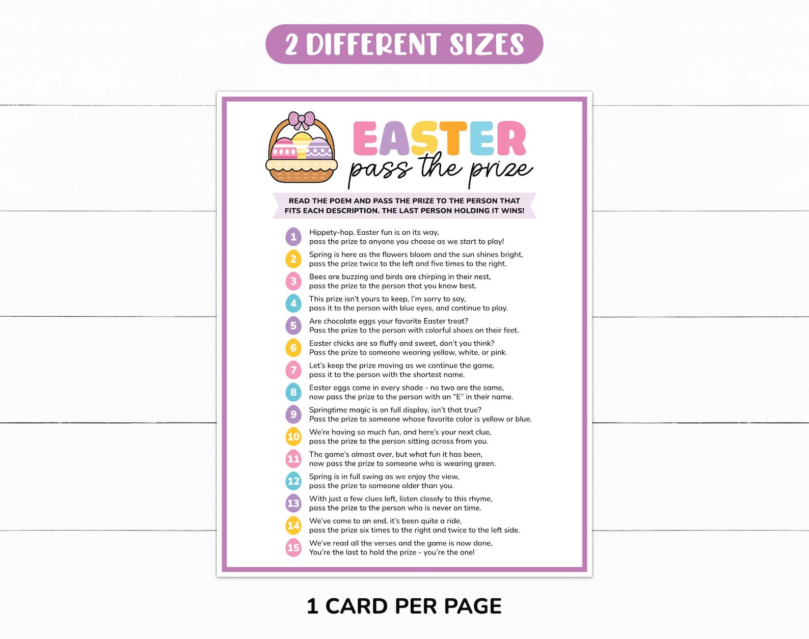 Easter Pass the Prize Game, Pass the Prize Easter Game, Pass the Prize ...