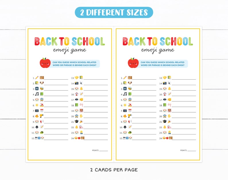 Back to School Emoji Pictonary, School Emoji Quiz, Guess the Emoji Game ...