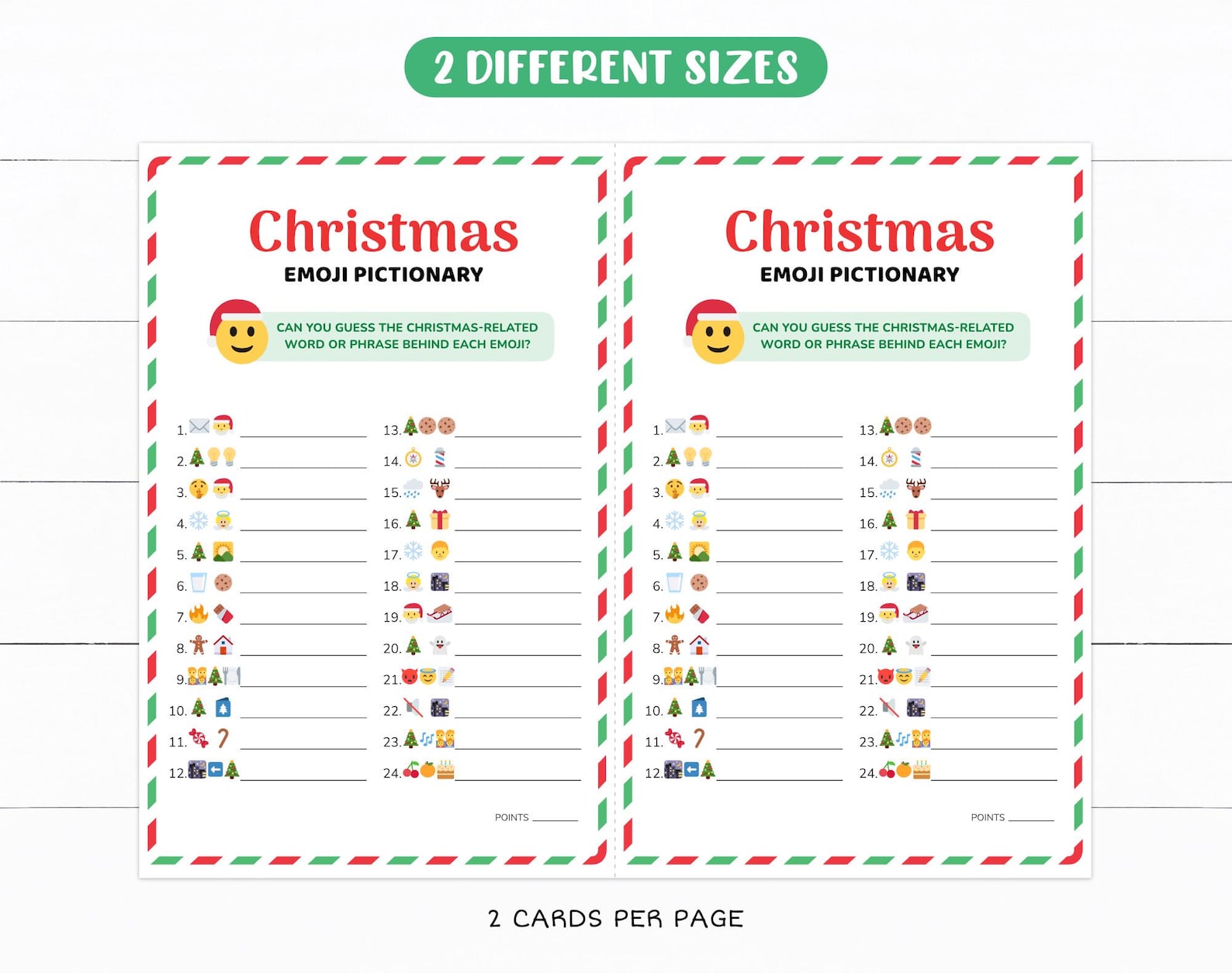 Christmas Emoji Pictionary Game, Christmas Emoji Quiz, Printable Guess ...