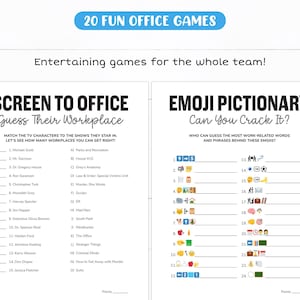 Team Building Games for Work, Office Games Bundle, Work Party Games ...