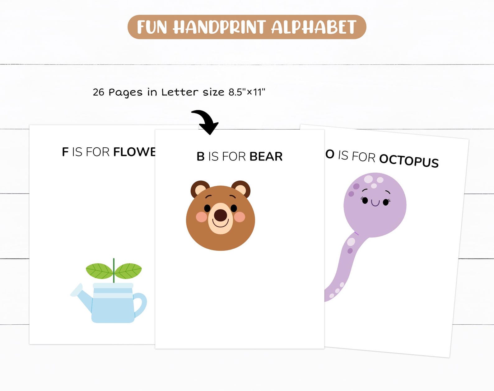 Handprint Alphabet Book, Alphabet Handprint Art Bundle, Alphabet ...