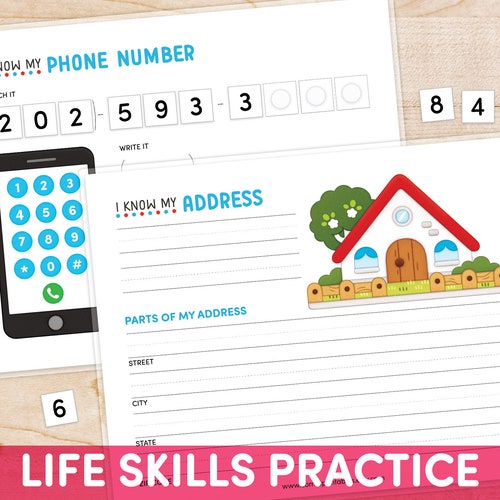 Address and Phone Number Practice Activity I Know My Home - Etsy