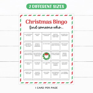Get to Know You Christmas Bingo, Find the Guest Bingo, Holiday Human ...