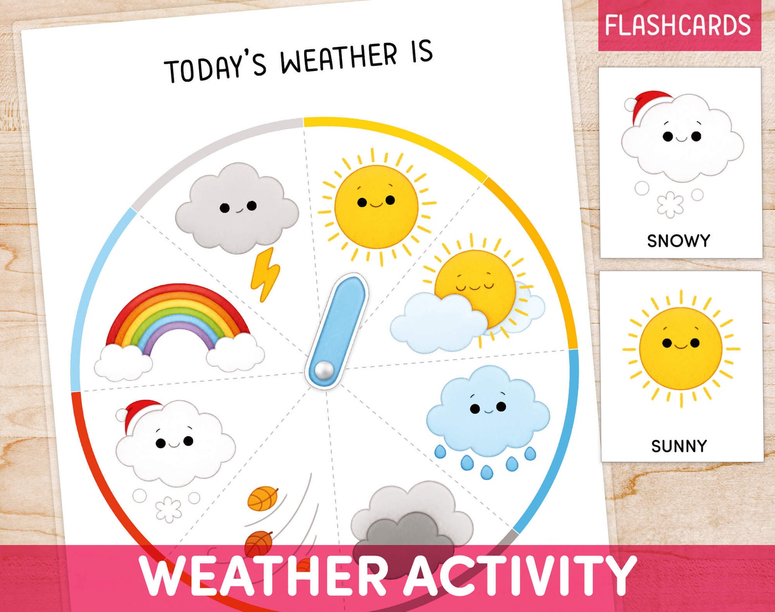 Preschool Weather Wheel, Weather Chart, Homeschool Learning Printable ...