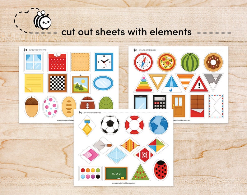 Shape Matching Montessori Busy Book, Toodler Busy Book 2 Year Old ...