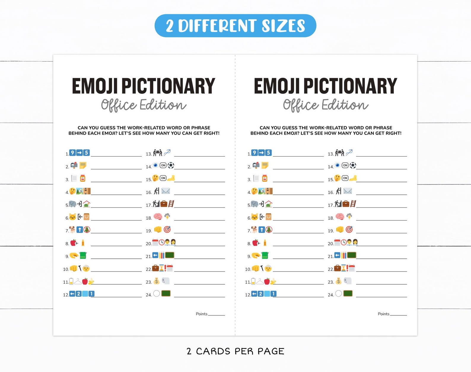 Office Emoji Game, Office Emoji Pictionary Game, Guess the Emoji Office ...