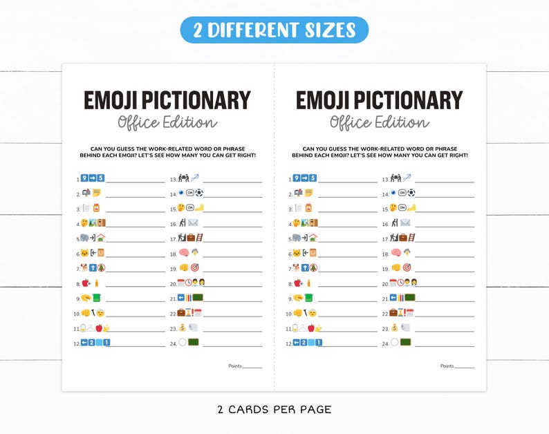 Office Emoji Game, Office Emoji Pictionary Game, Guess the Emoji Office ...