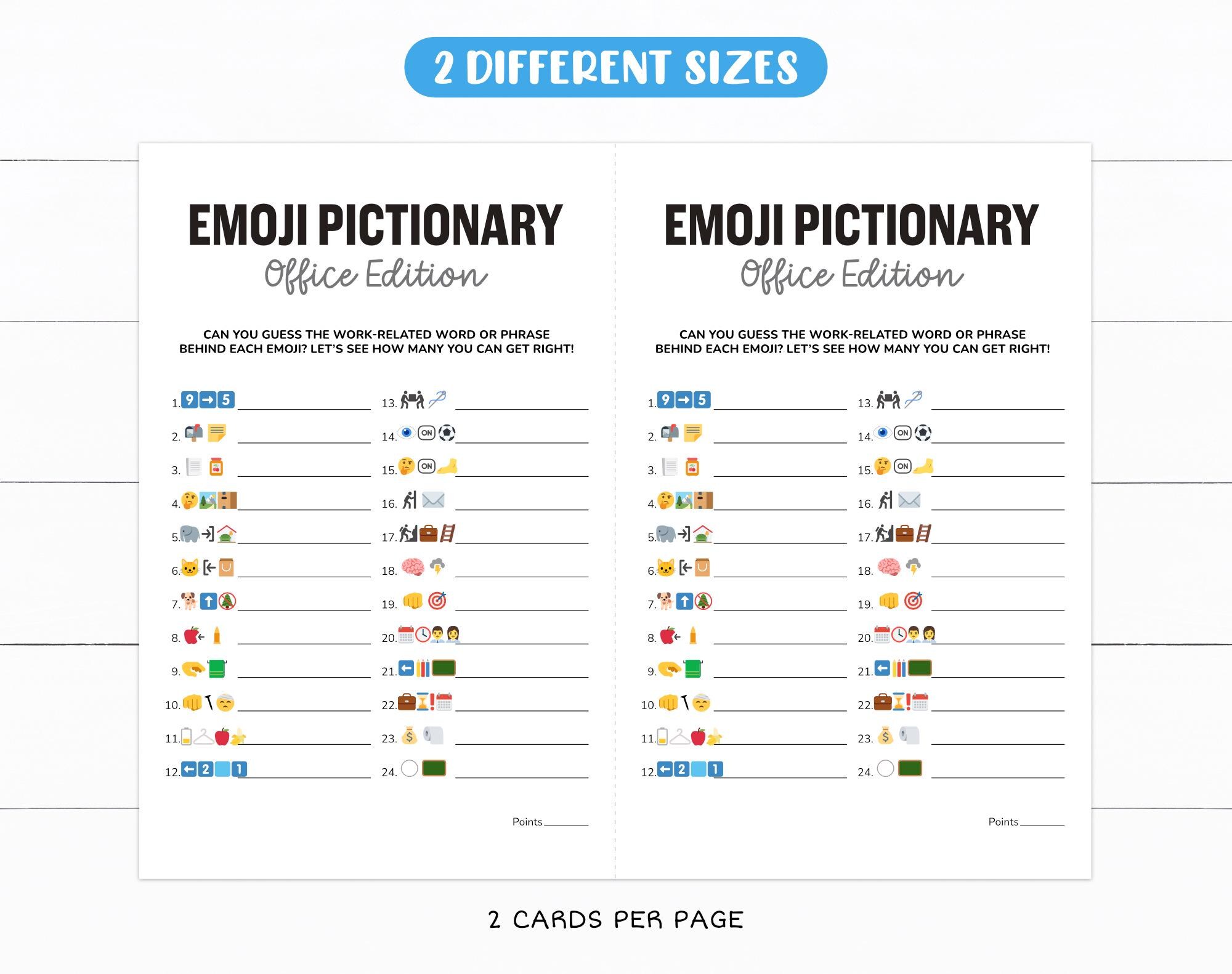 Office Emoji Game, Office Emoji Pictionary Game, Guess the Emoji Office ...