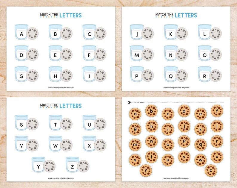Uppercase and Lowercase Letter Matching Activity, Alphabet Matching ...