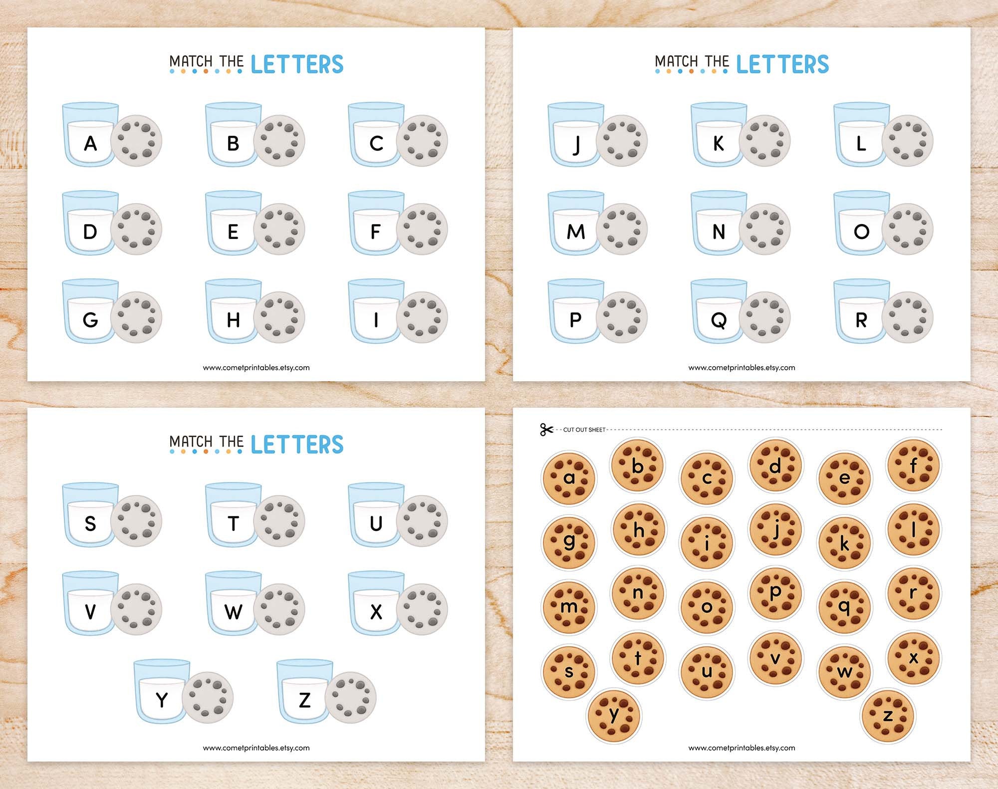 Uppercase and Lowercase Letter Matching Activity, Alphabet Matching ...