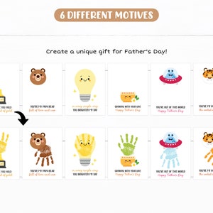 Fathers Day Handprint Bundle, DIY Printable Father's Day Crafts Bundle ...