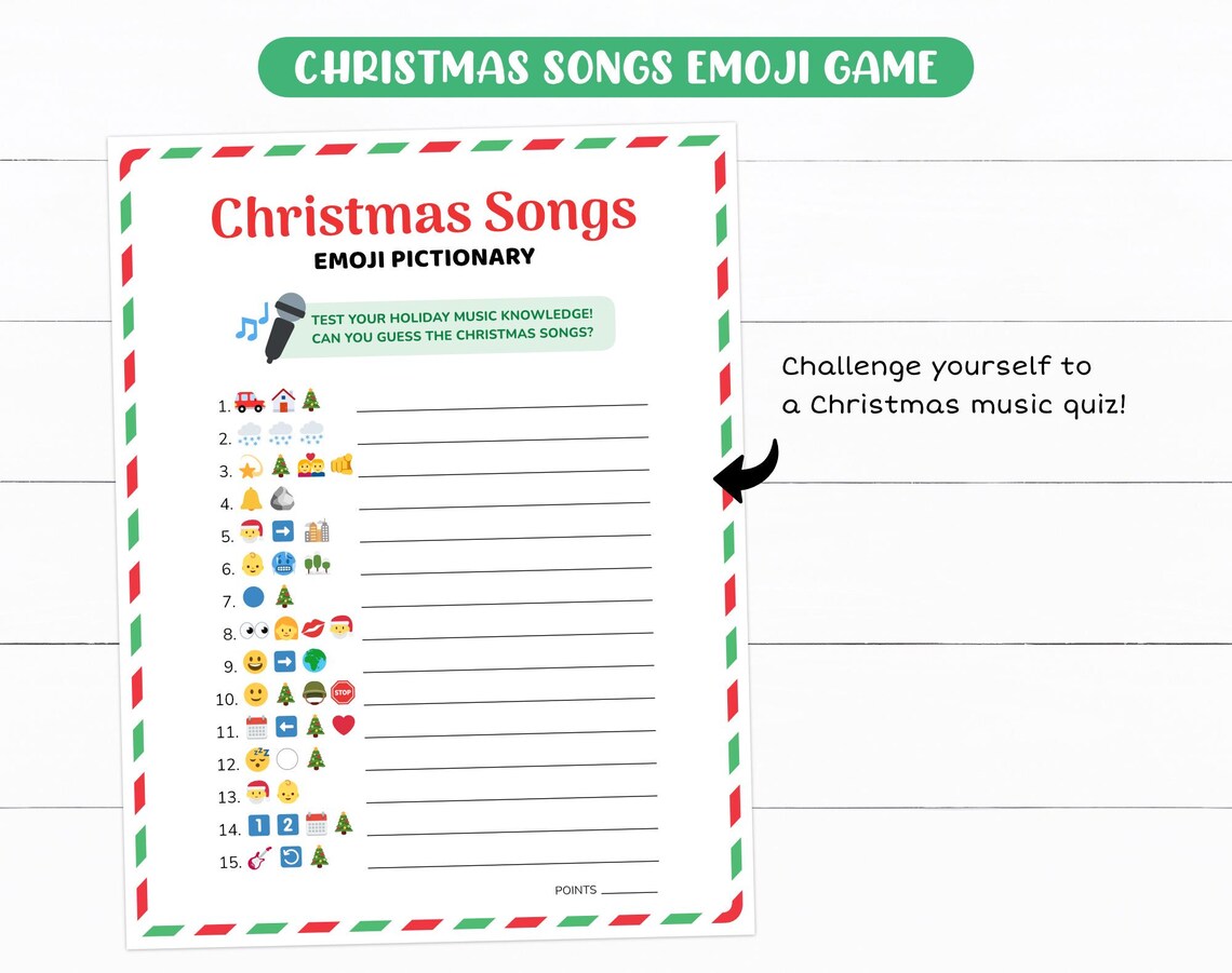 Christmas Emoji Pictionary Bundle, Christmas Emoji Bundle, Christmas ...