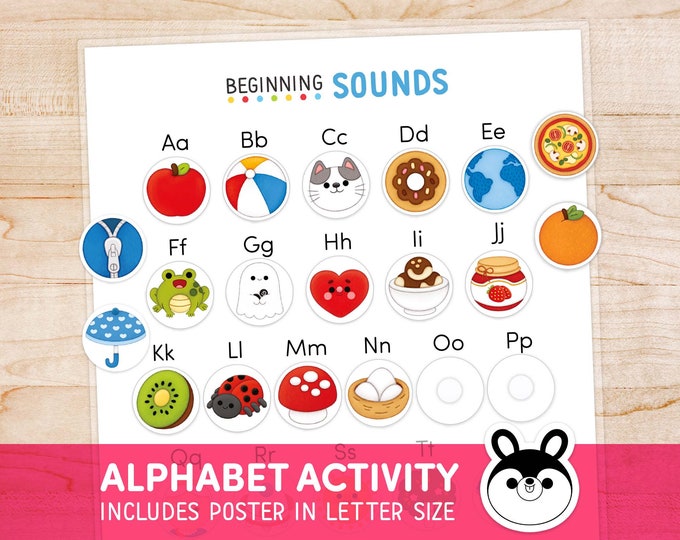 Fruits and Vegetables Alphabet Worksheets Beginning Sounds Learning ...