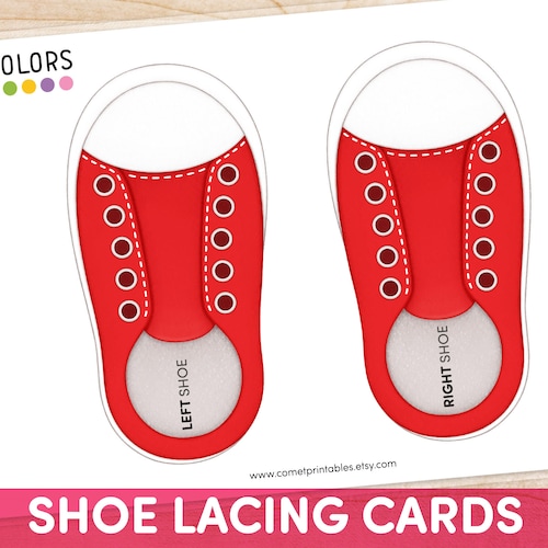 Shoe Lacing Practice for Kids Printable Shoe Tying Activity - Etsy