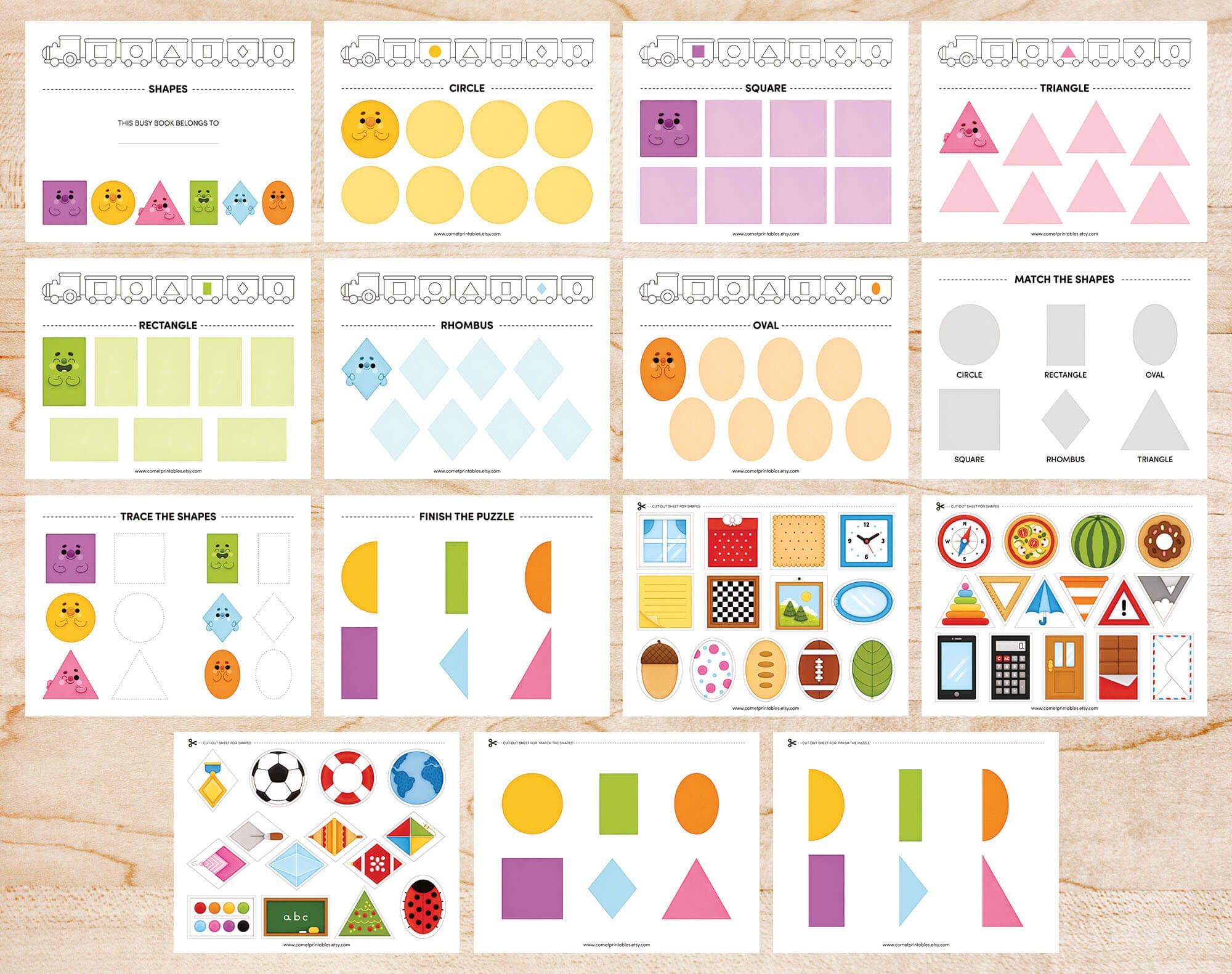 Shape Matching Montessori Busy Book, Toodler Busy Book 2 Year Old ...