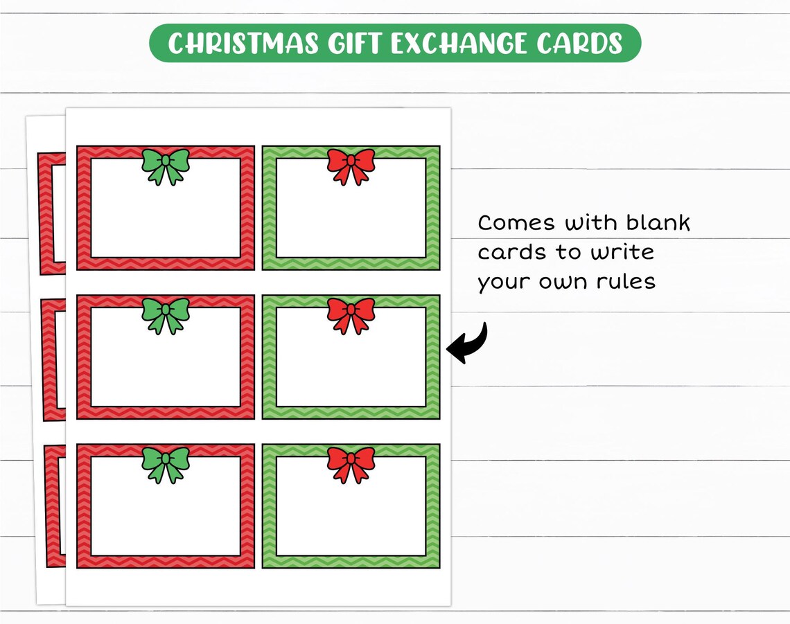 Christmas Gift Exchange Game, Holiday Present Swap, Family or Office ...