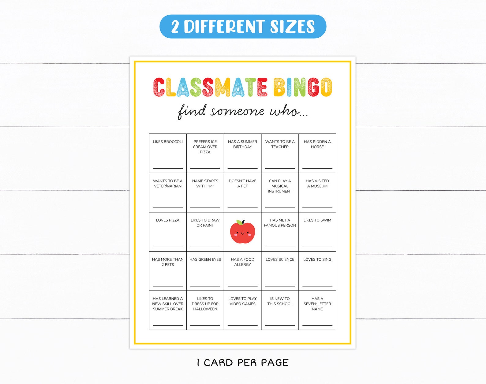 Find the Classmate Bingo, Find the Guest Classroom Bingo, Get to Know ...