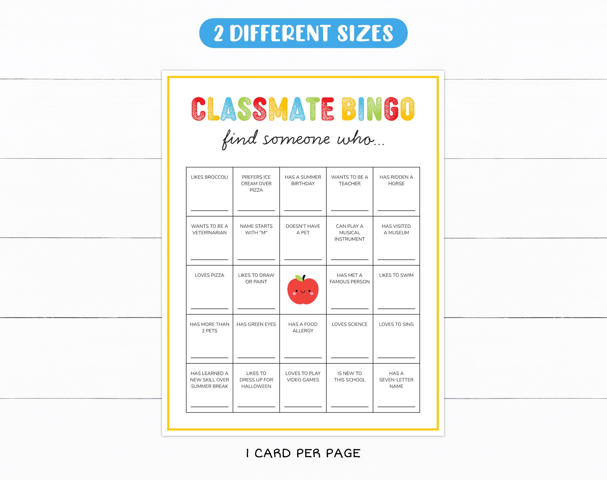 Find the Classmate Bingo, Find the Guest Classroom Bingo, Get to Know ...