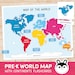 Continents and Oceans Matching Activity, Montessori World Map, 3 Part ...