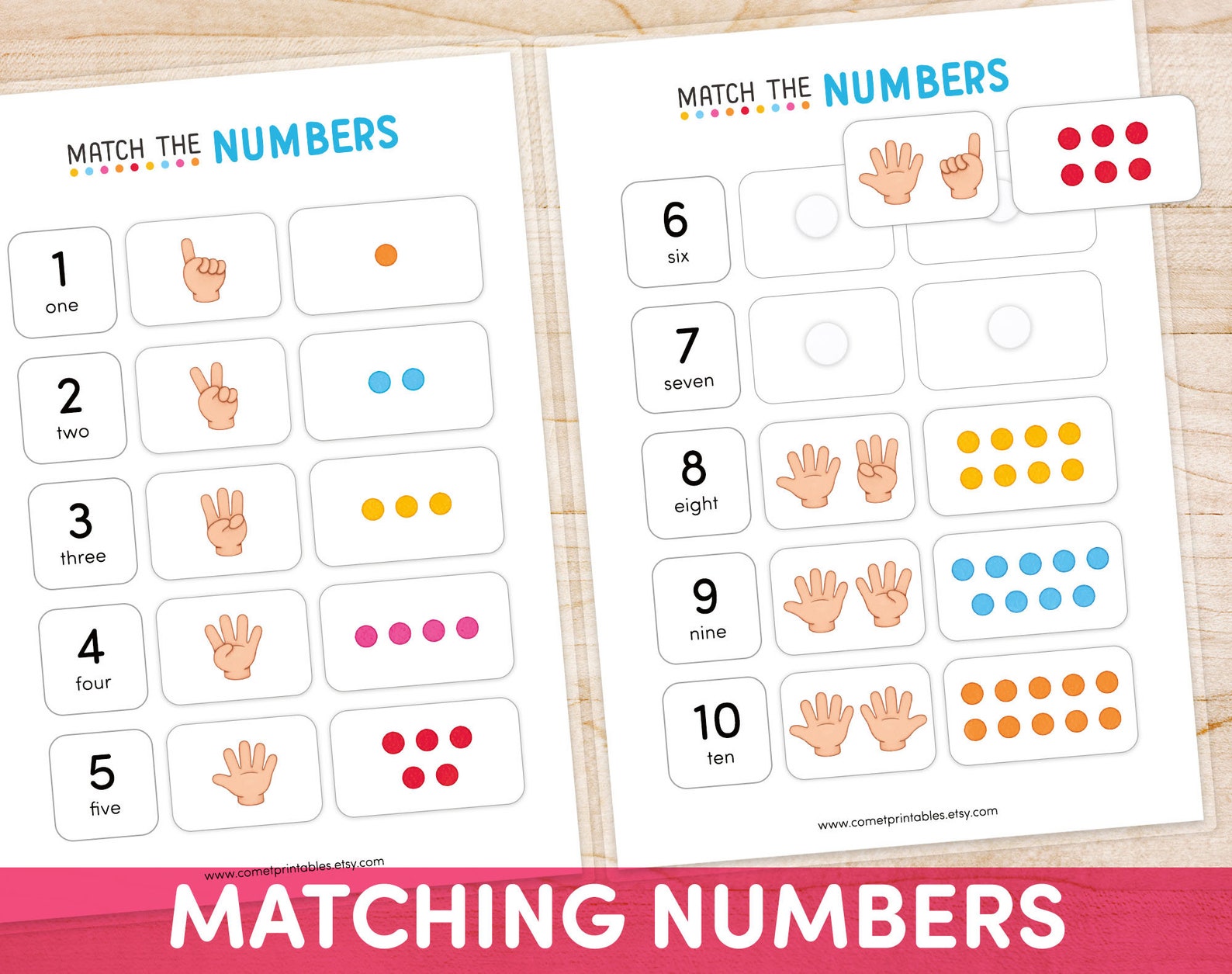 Count and Match Preschool Activity Printable Counting - Etsy