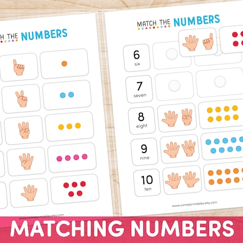 Count and Match Preschool Activity Printable Counting - Etsy