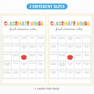 Find the Classmate Bingo, Find the Guest Classroom Bingo, Get to Know ...
