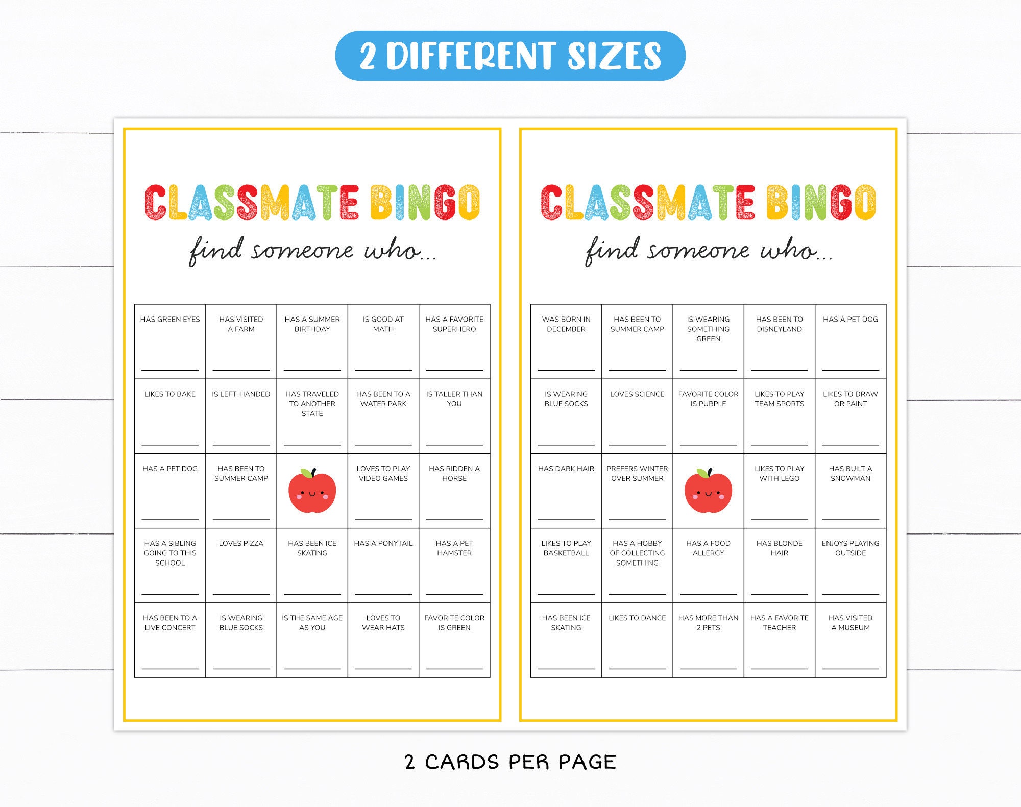 Find the Classmate Bingo, Find the Guest Classroom Bingo, Get to Know ...