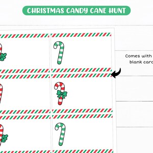 Candy Cane Hunt Clues, Candy Cane Scavenger Hunt, Candy Cane Treasure ...