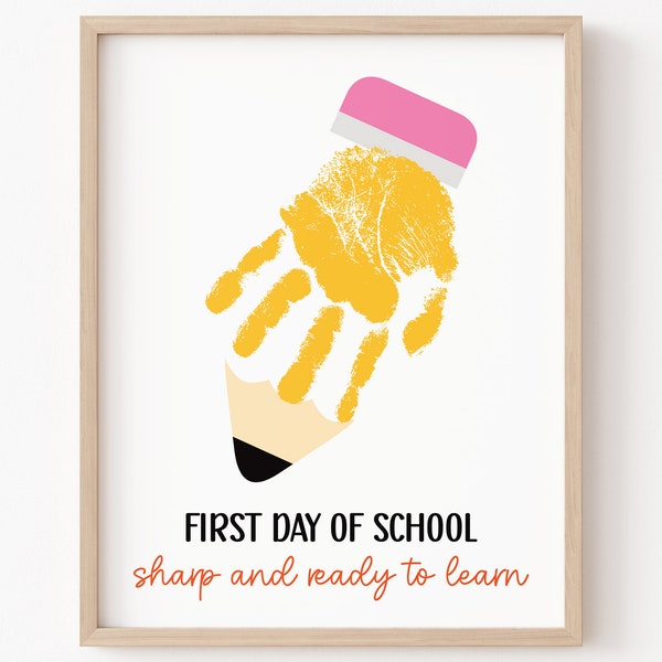 Back to School Handprint Craft - Etsy