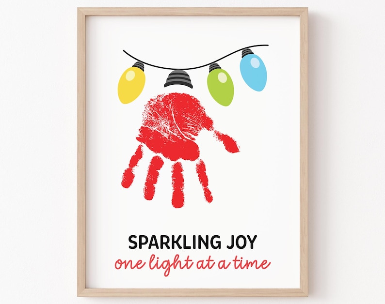 Christmas Lights Handprint Art Craft, Christmas Handprint Crafts for ...