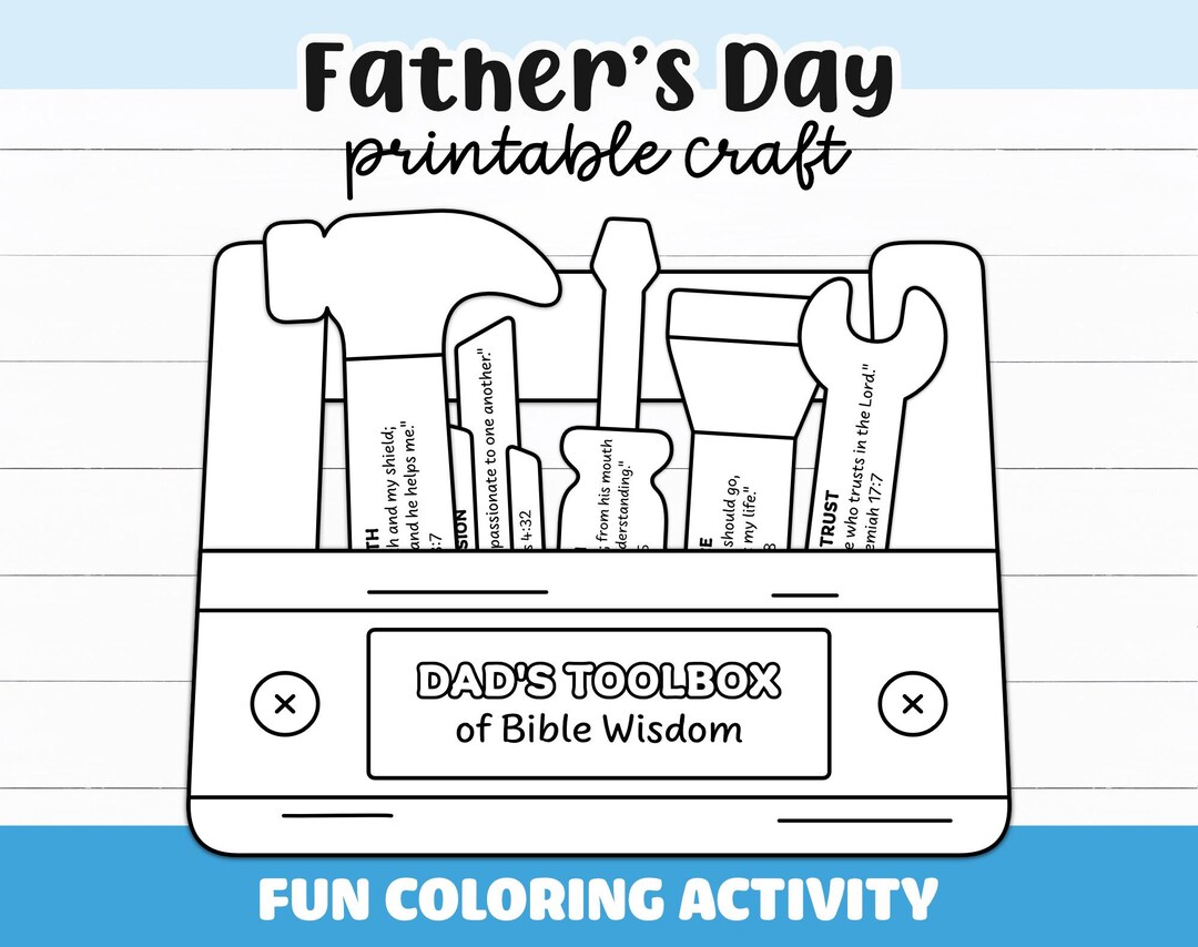 Fathers Day Bible Craft Kids, Childrens Church Activity Sheet ...