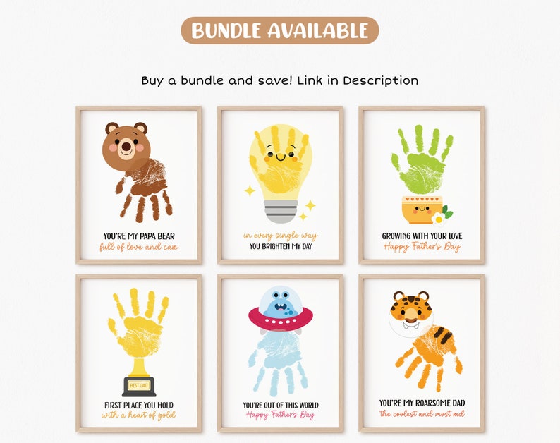 Fathers Day Handprint Card, DIY Father's Day Handprint Art, Craft ...