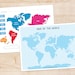 Continents and Oceans Matching Activity, Montessori World Map, 3 Part ...