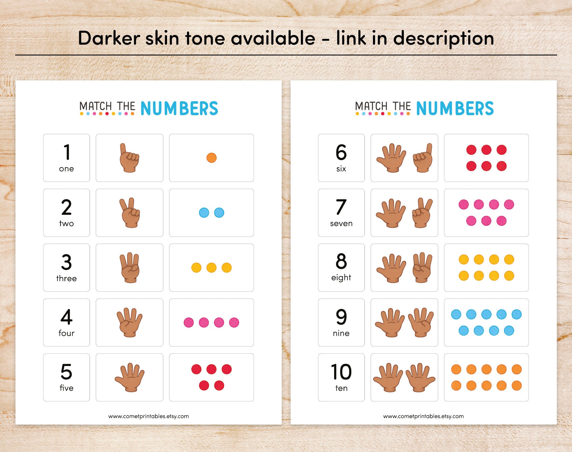 Count and Match Preschool Activity, Printable Counting Activity ...