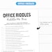 Office Riddles, Riddle Me This Office Games, Easy Work Riddles and ...