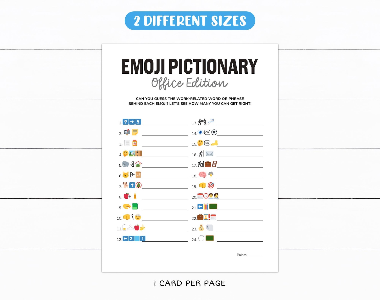 Office Emoji Game, Office Emoji Pictionary Game, Guess the Emoji Office ...