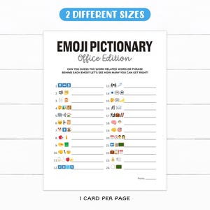 Office Emoji Game, Office Emoji Pictionary Game, Guess the Emoji Office ...