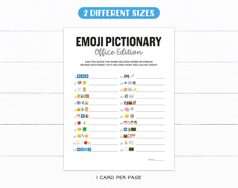 Office Emoji Game, Office Emoji Pictionary Game, Guess the Emoji Office ...