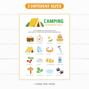 Camping Games Bundle, Camping Bundle, Camping Party Games for Kids ...