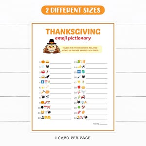 Thanksgiving Emoji Pictionary Game, Thanksgiving Emoji Quiz, Guess the ...