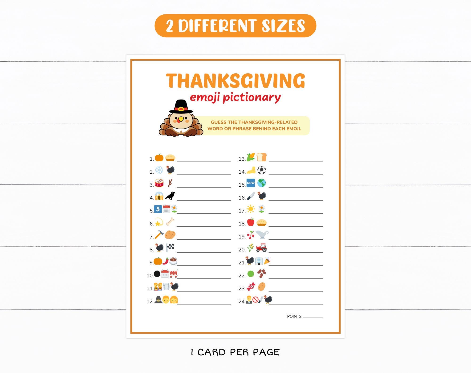 Thanksgiving Emoji Pictionary Game, Thanksgiving Emoji Quiz, Guess the ...