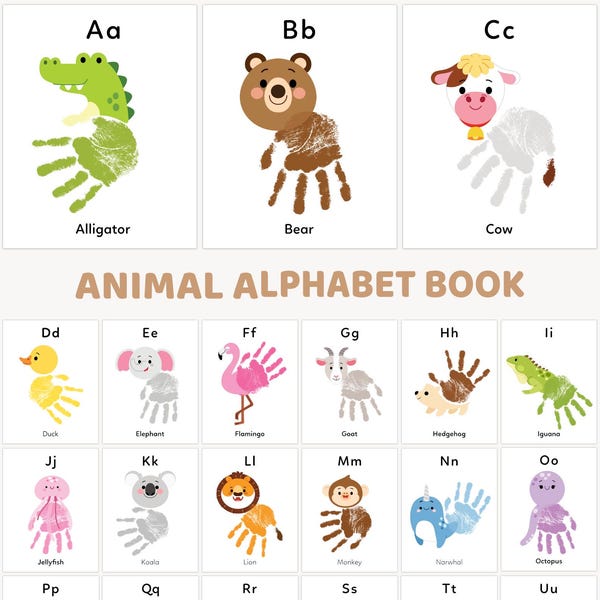 Handprint Alphabet - Etsy