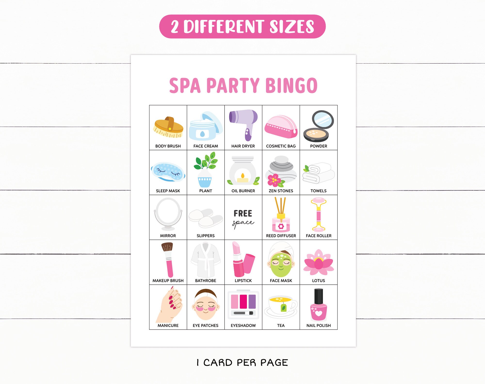 Spa Bingo Cards, Pamper Spa Day Bingo, Spa Party Games With Friends ...