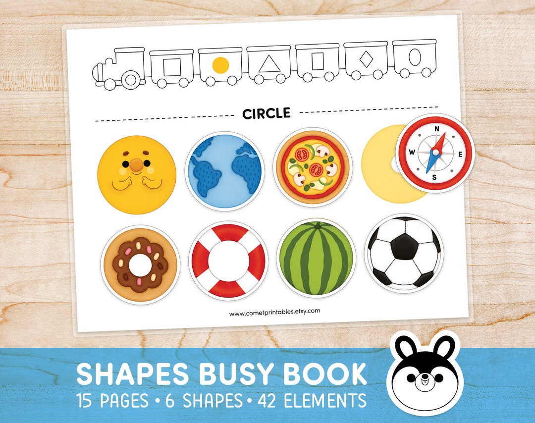 Shape Matching Montessori Busy Book, Toodler Busy Book 2 Year Old ...