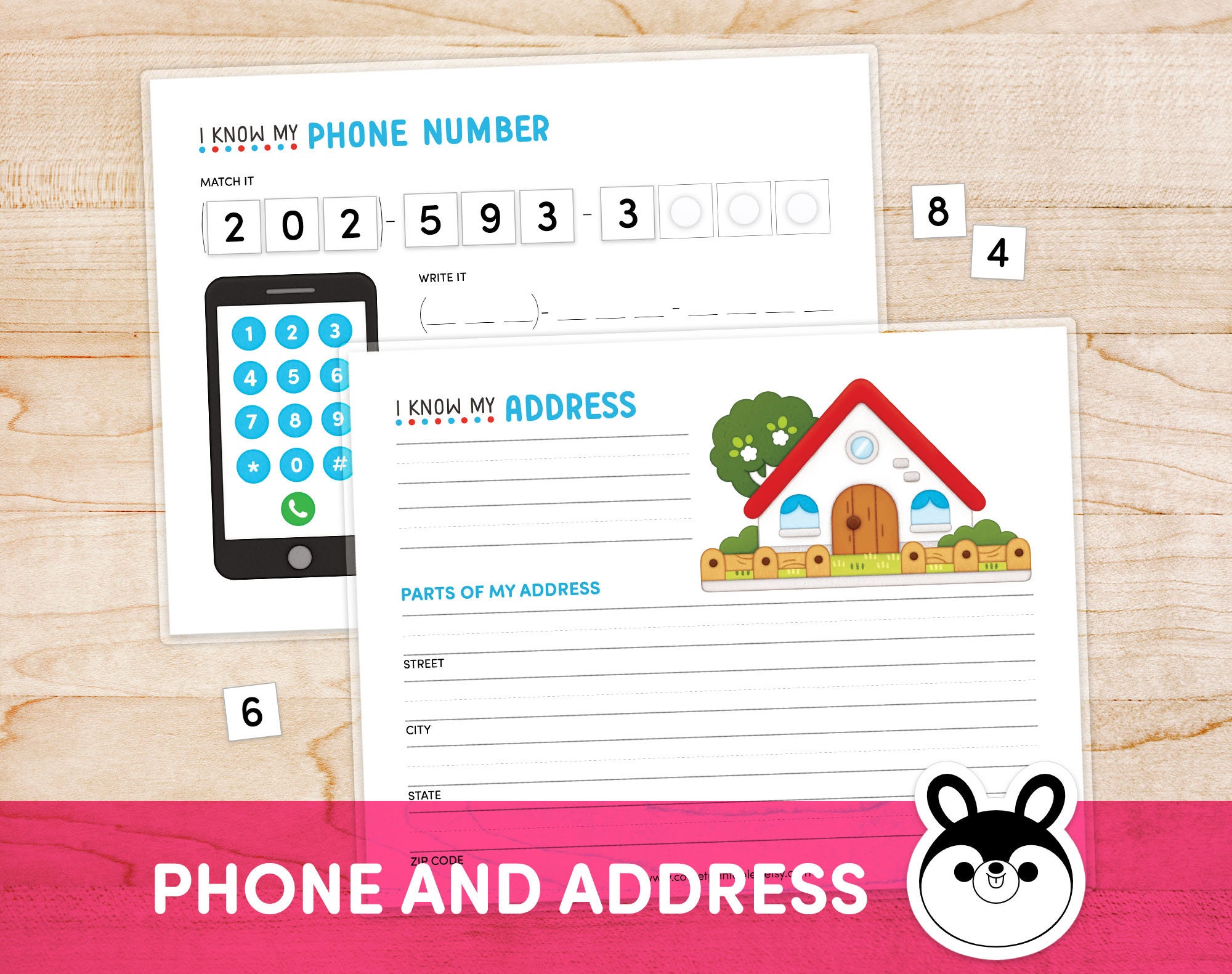 Address and Phone Number Practice Activity, I Know My Home Address ...