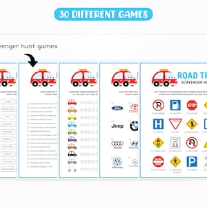 Kids Road Trip Games Bundle, Family Road Trip Pack, Printable Travel ...